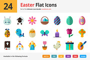 24 Easter Flat Icons, an Icon by Vectopus.com