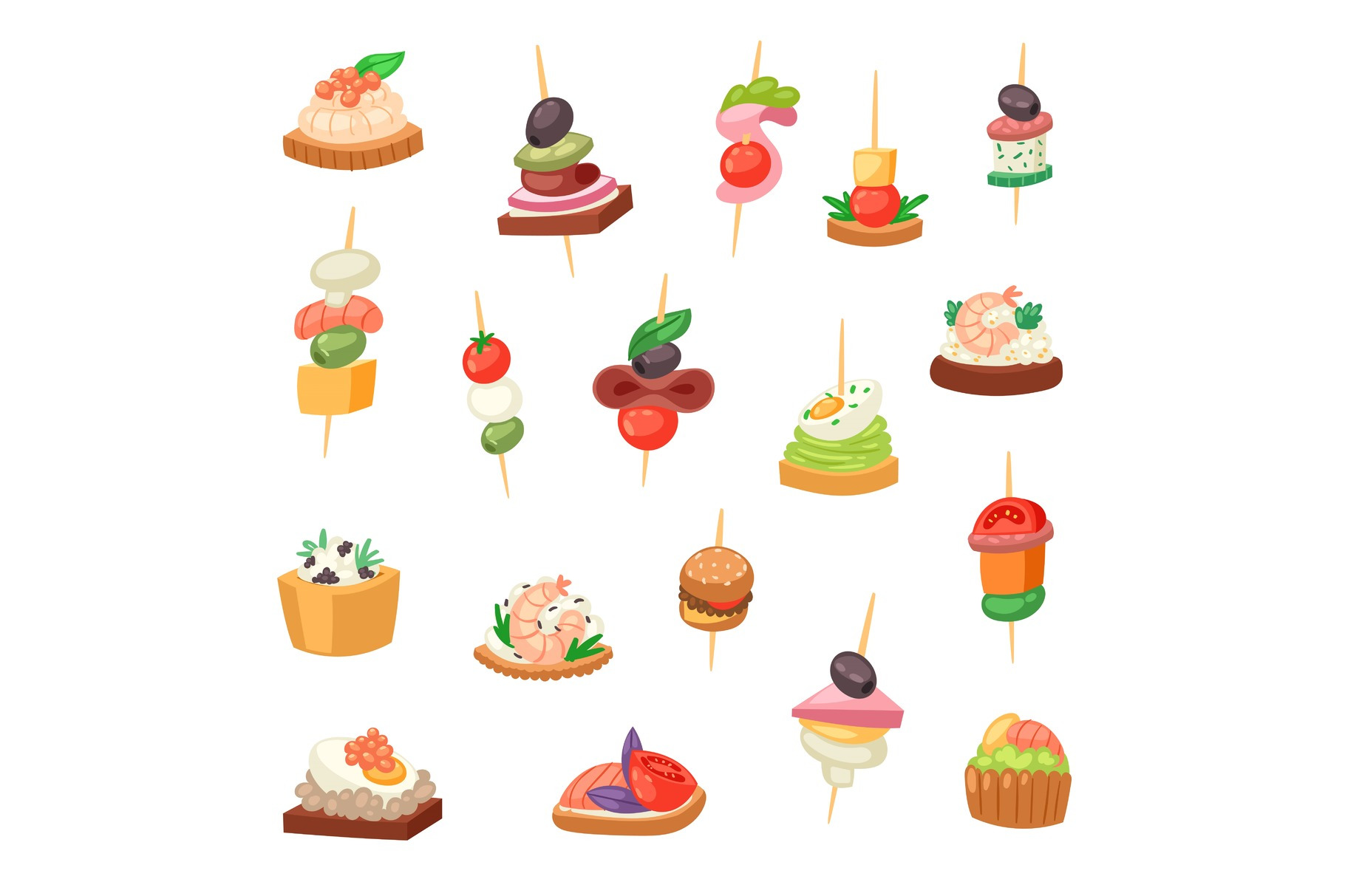 Appetizer vector appetizing food and, a Food Illustration by RocketArt