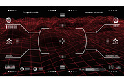 Military HUD target aim control, a Technology Illustration by Vector ...