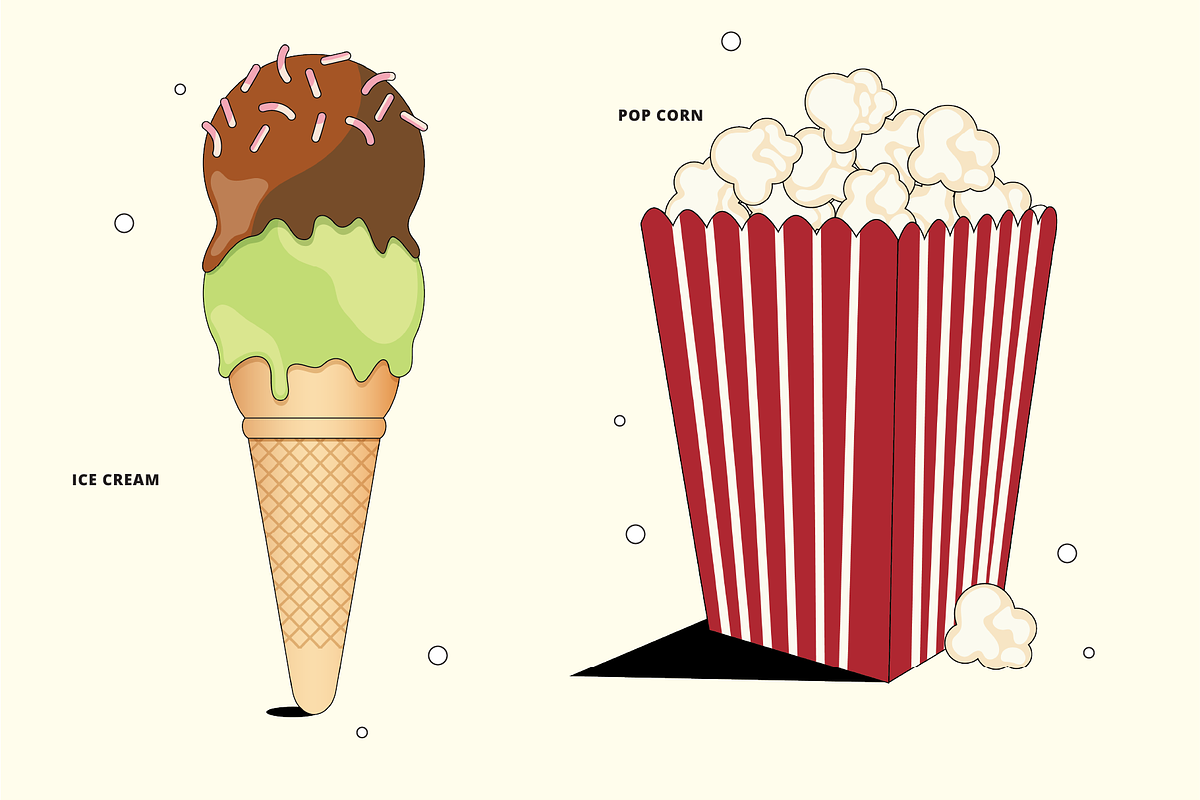 Fun Fast Food Vector Illustration, a Food Illustration by GemPortella ...