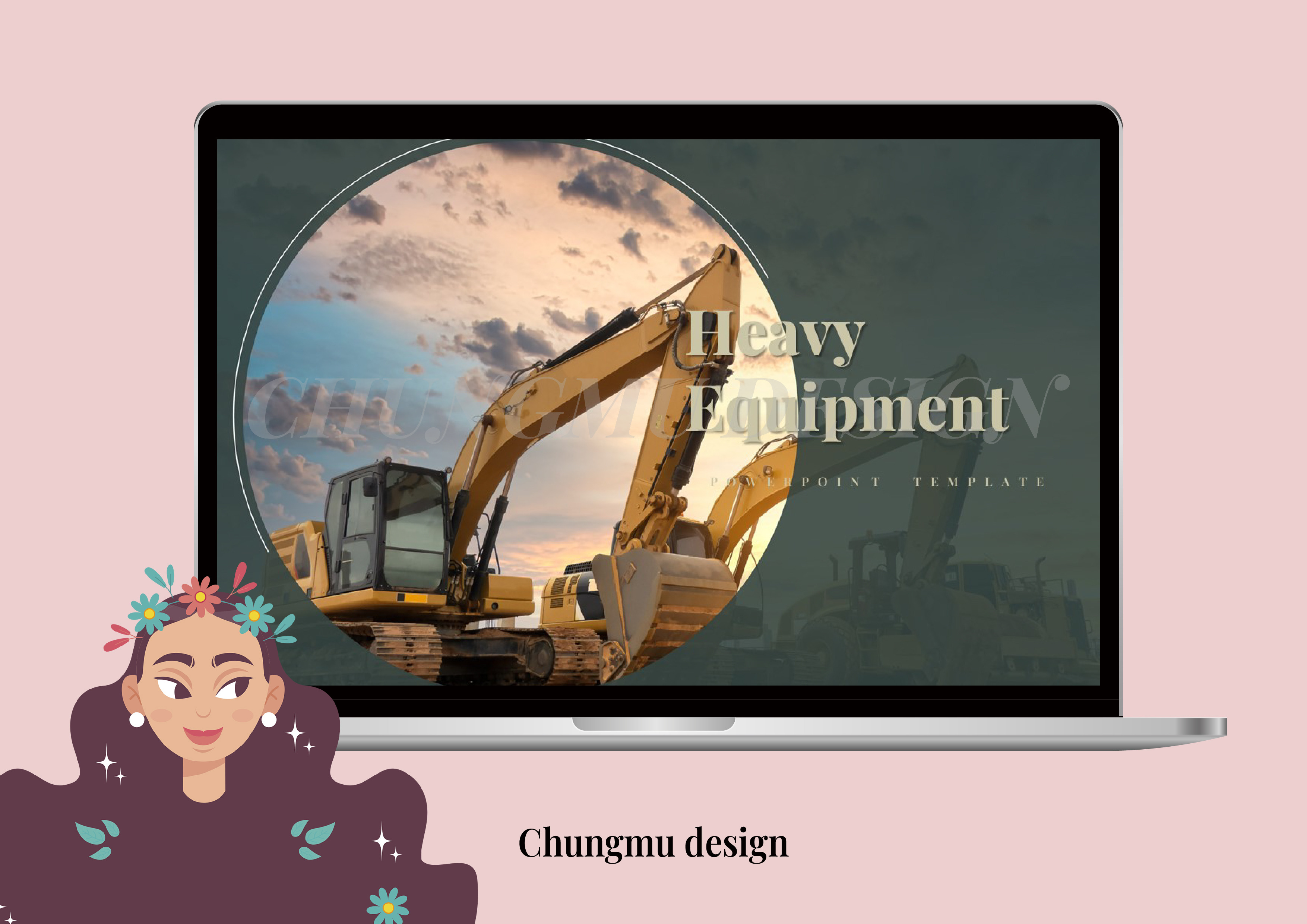 Heavy equipment ppt template, a Presentation Template by chungmudesign
