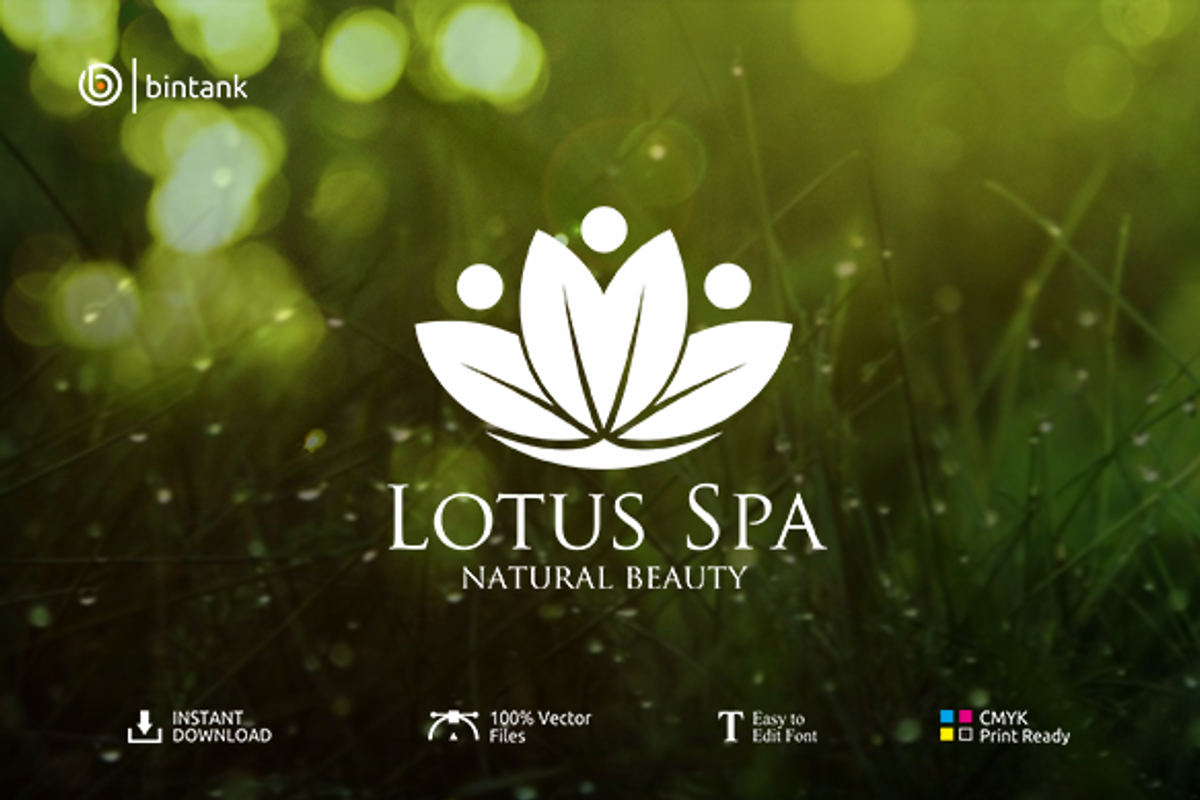 Lotus Spa Logo, a Branding & Logo Template by Bintank Studio