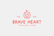 Brave Heart Love Logo | Creative Market