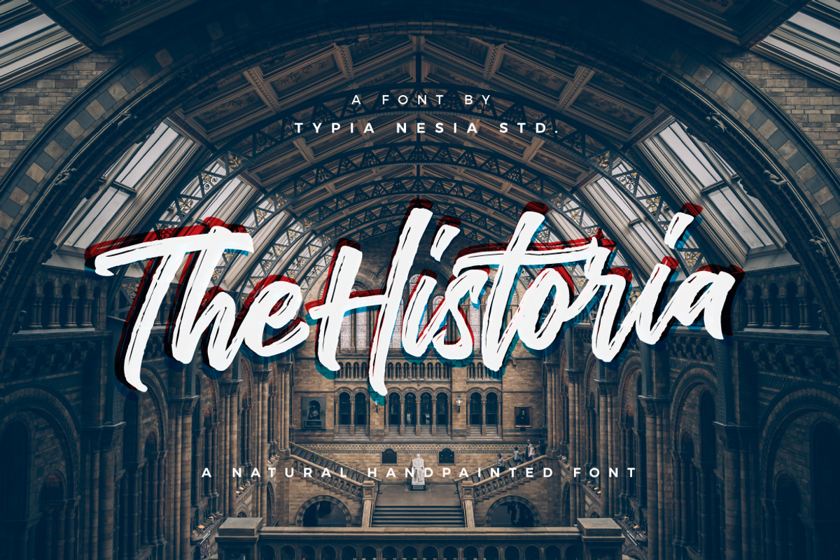 The Historia Urban Font, a Script Font by Typia Nesia