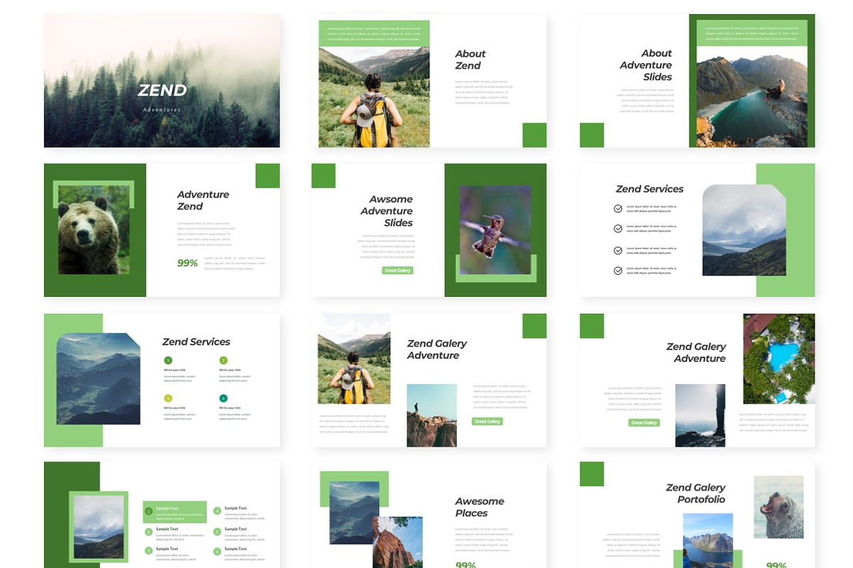 Zend - Google Slides Template, a Presentation Template by AQR Studio