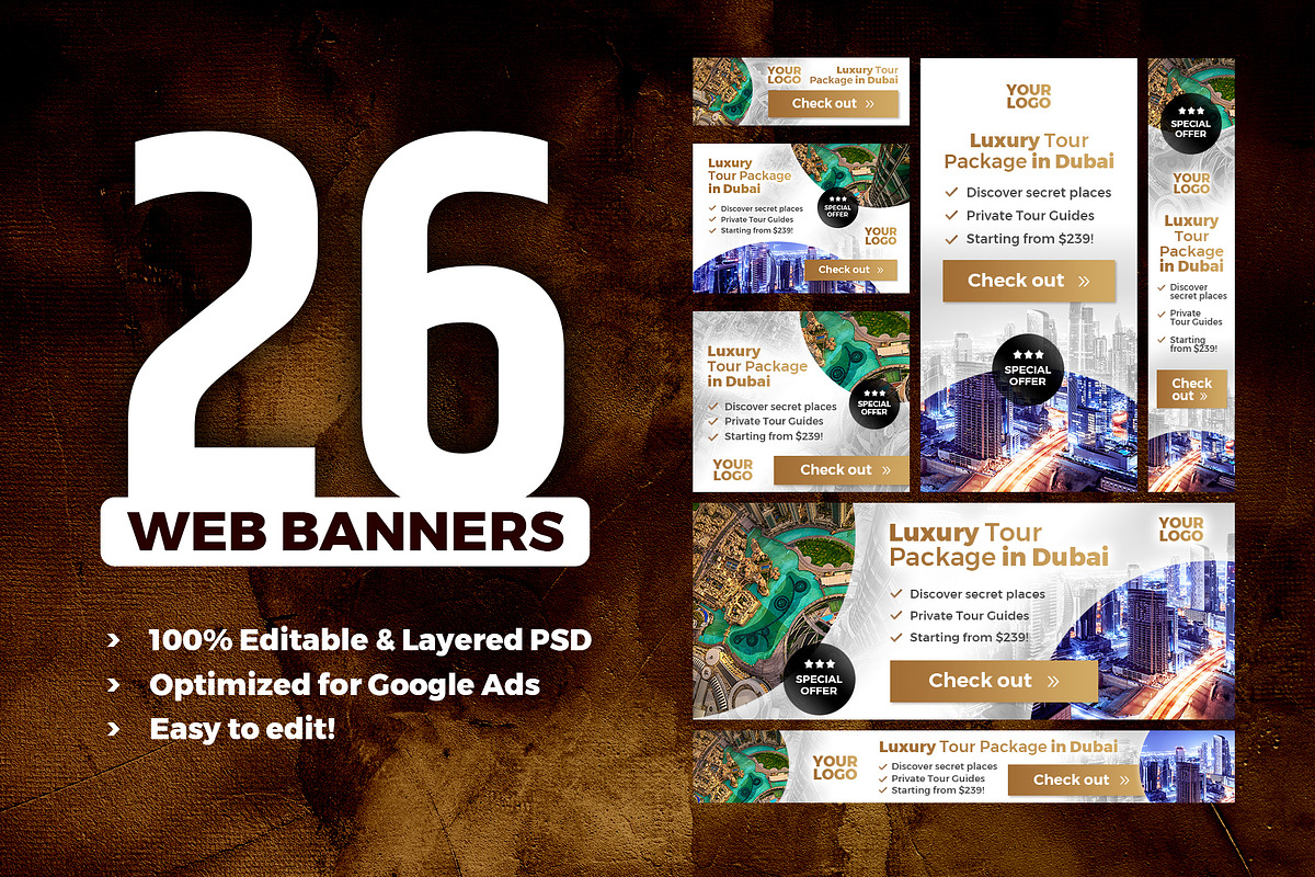 Banners Pack 26 sizes for Google Ads, a Templates & Theme by Better Be ...