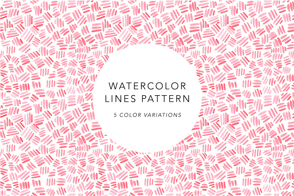 Watercolor Lines Pattern, a Pattern Graphic by LauraMockDesign