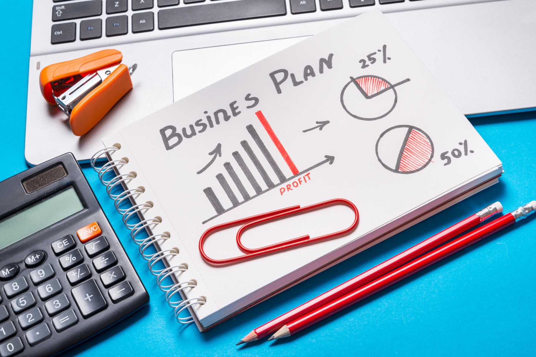 Business plan featuring business, businessman, and calculator, a ...