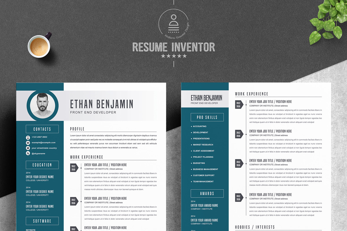 Creative & Modern Resume/CV Template, a Resume Template by ...