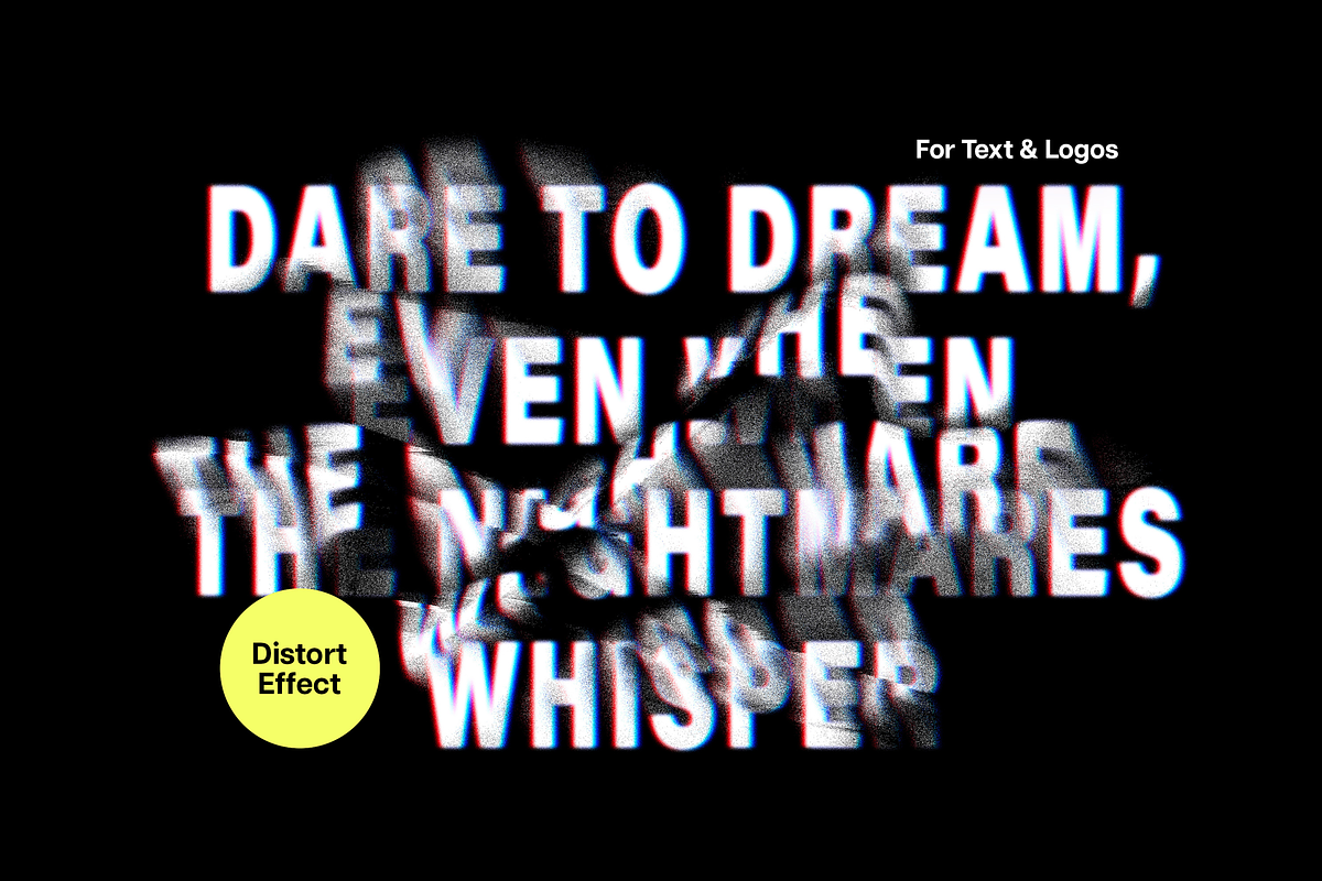 Distorted Glitch Text Effect, a Mockup by Design Squad