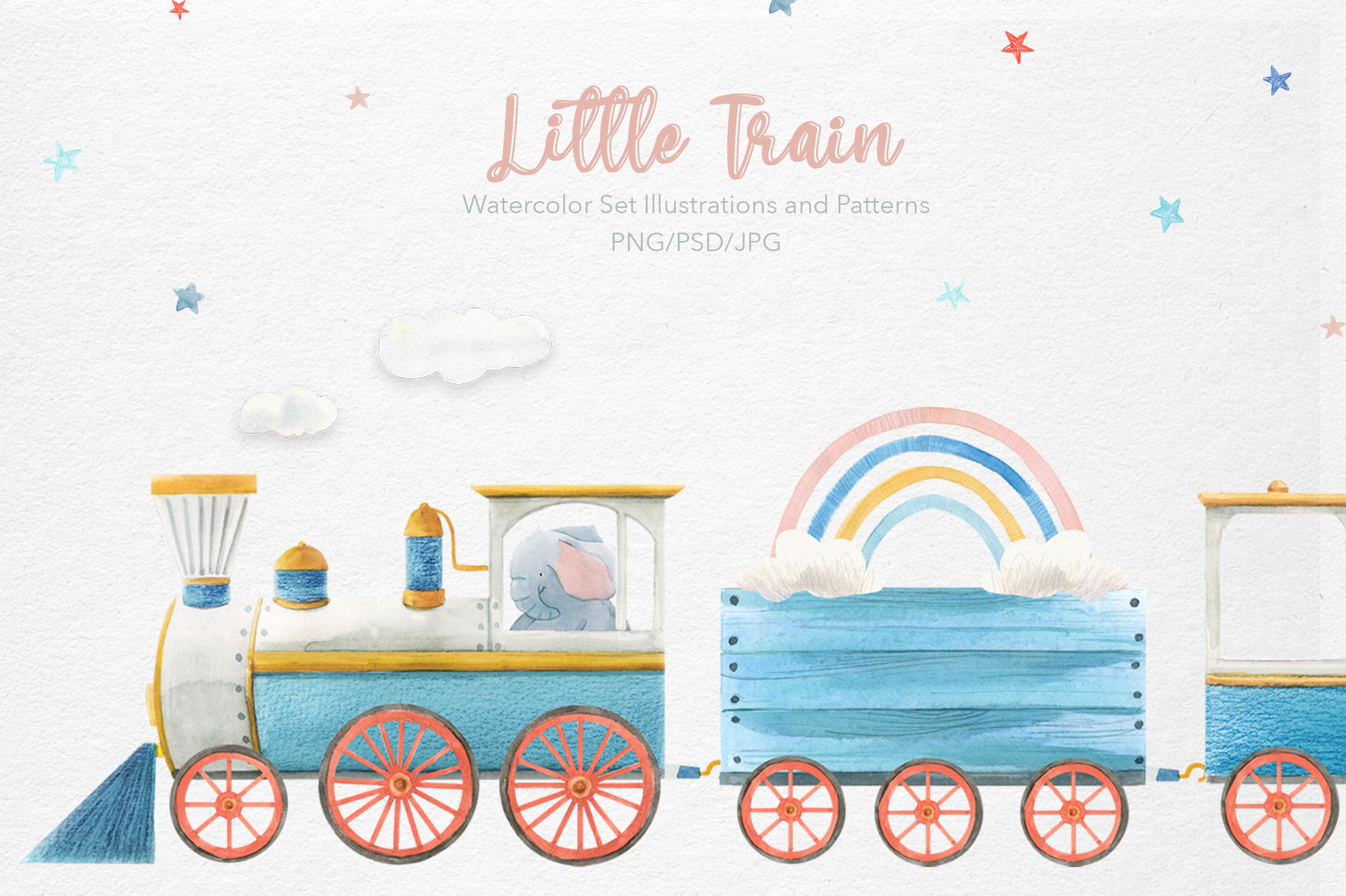 Little Train PSD/PNG/JPG, an Animal Illustration by Lembrik's Artworks