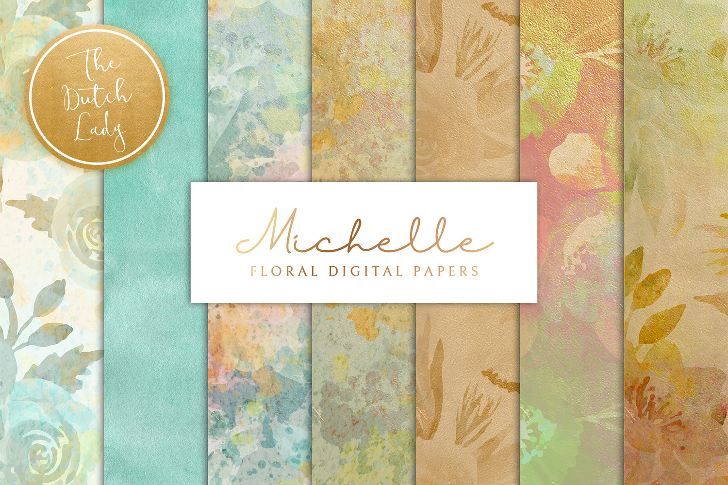 Floral Background & Paper - Michelle, a Pattern Graphic by The Dutch ...