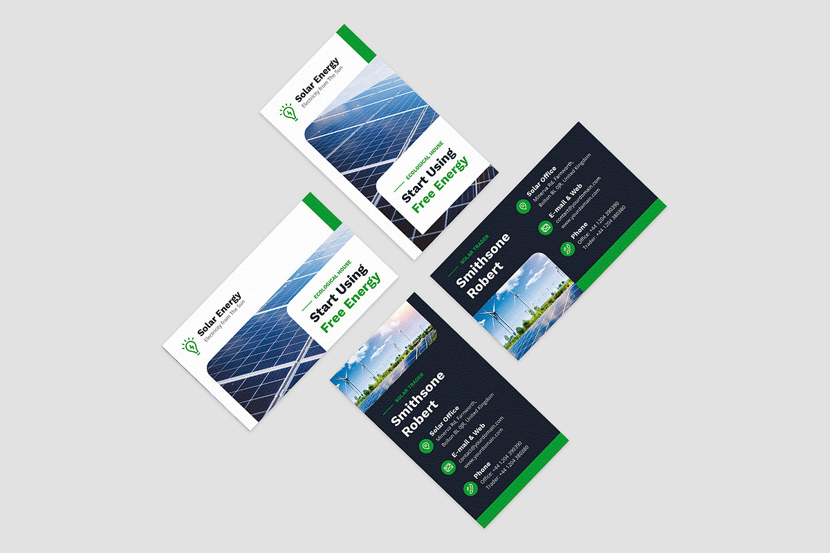 Solar Energy Business Card Canva