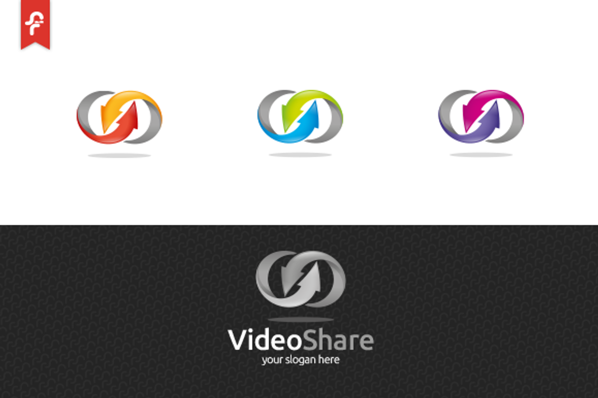 Video Share Logo, a Branding & Logo Template by ft.studio