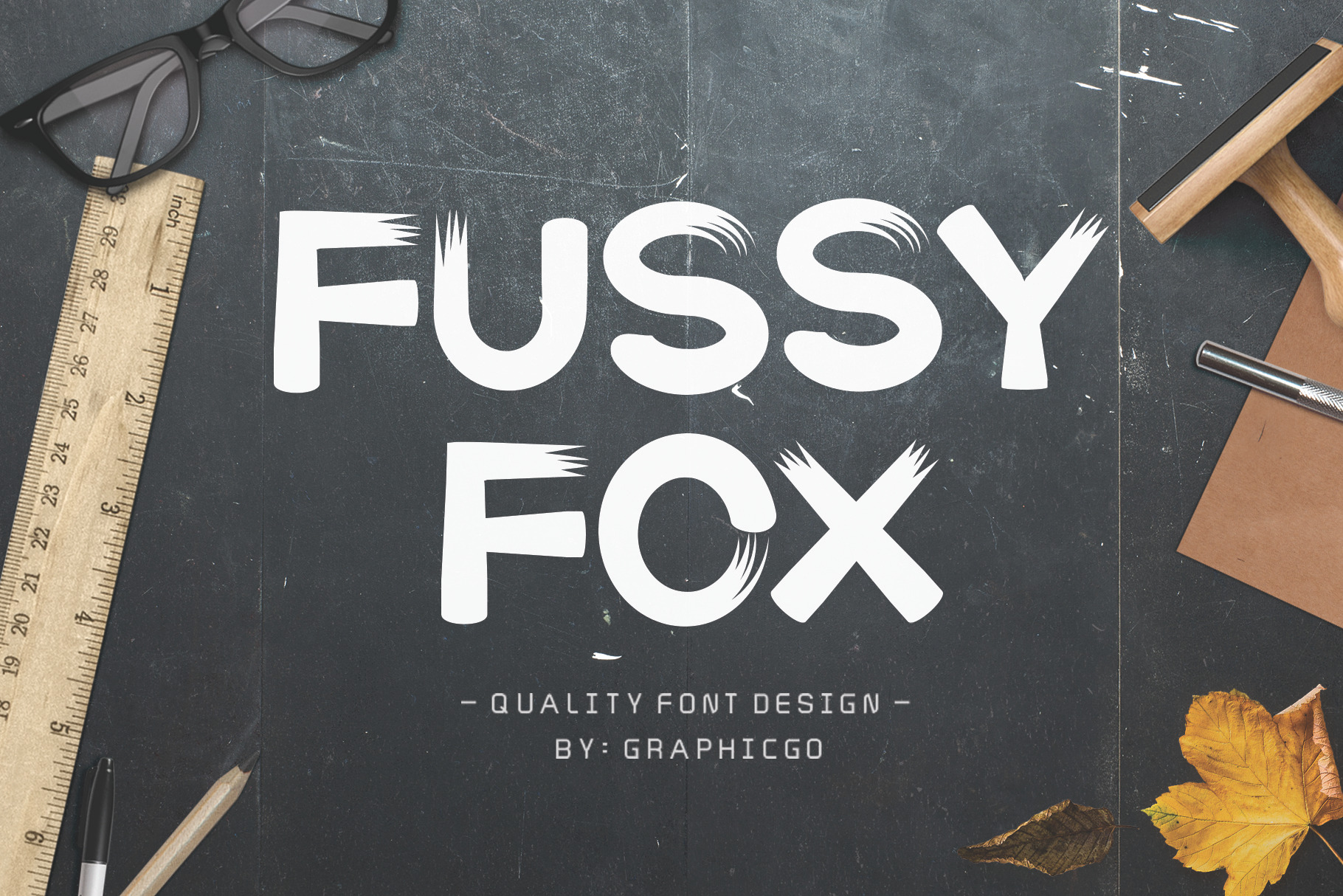 Fussy-Fox Font, a Font by Graphicgo