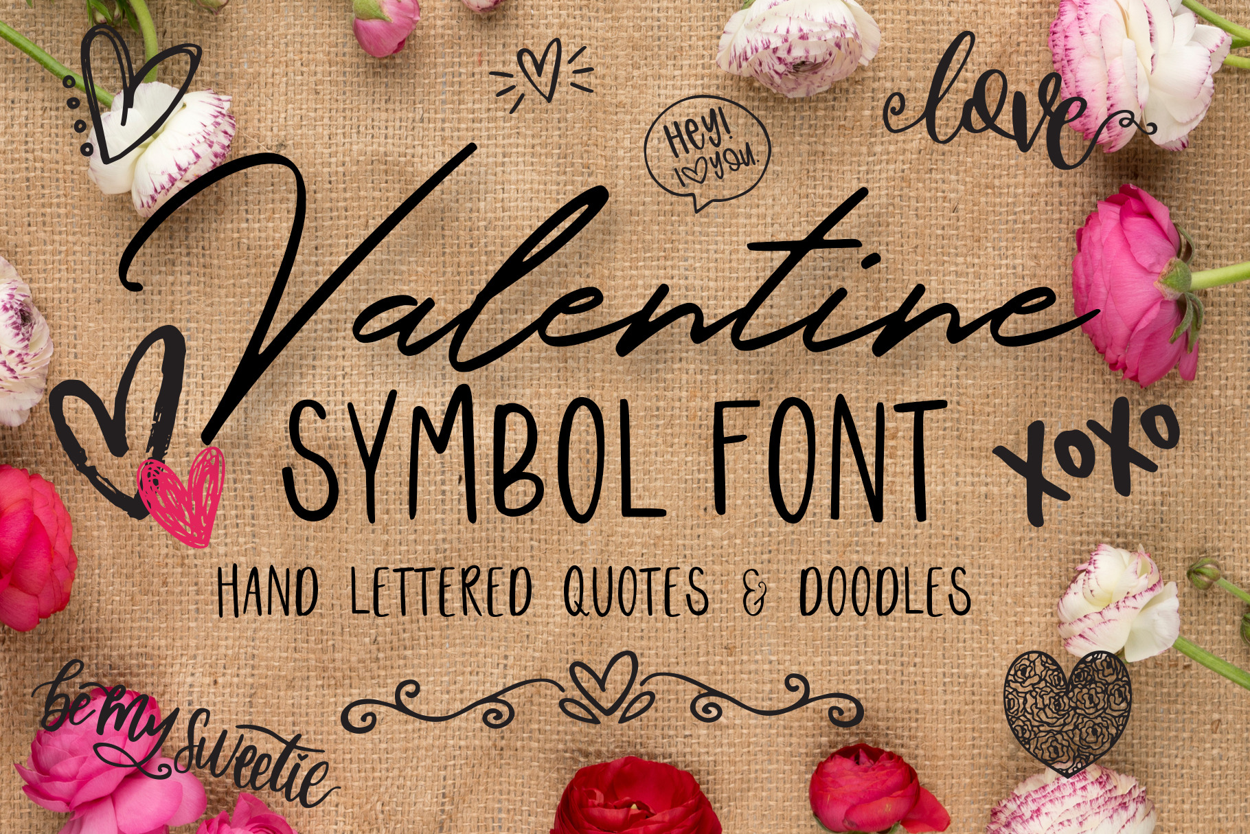 Valentine Symbol Font, a Symbol Font by Dansie Design | Creative Market