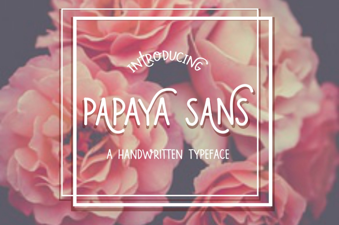Papaya Sans- Handwritten Font, a Sans Serif Font by Sabrina Schleiger ...