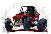 Vector Cartoon Buggy, a Transportation Illustration by Mechanik