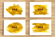 Golden glitter spots set | Background Graphics ~ Creative Market