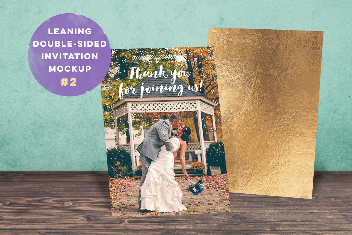 Double-sided Invitation Mockup #2, a Print Template by Hype Your Prints