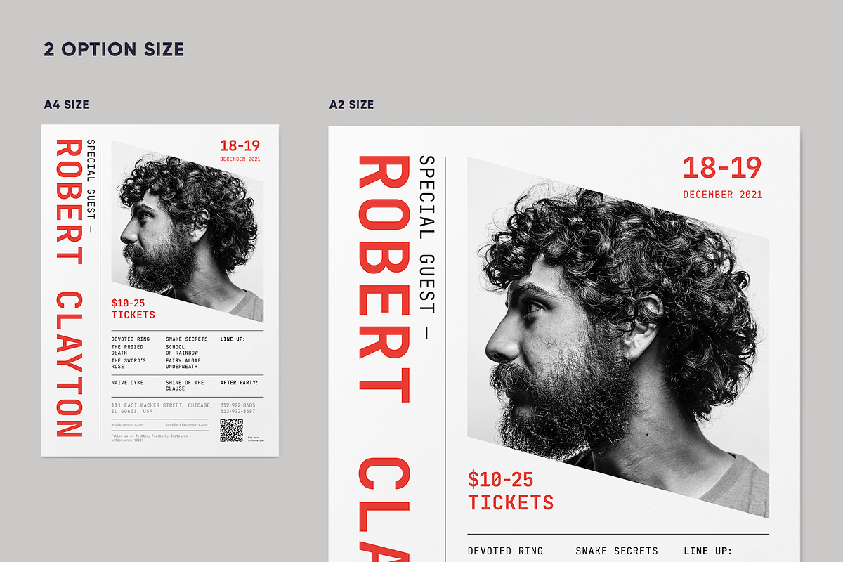 Artist Event Poster Template, a Flyer Template by EDT.Graphics