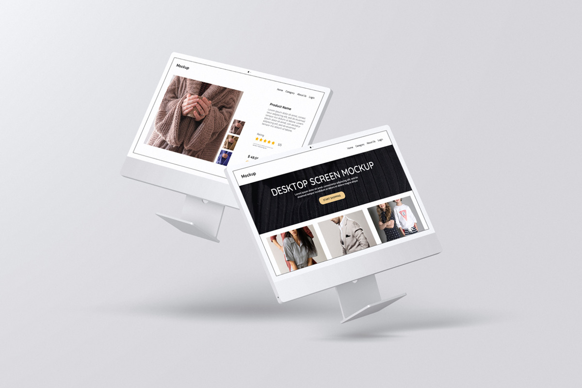 Desktop & Website Screen Mockup, a Mac Mockup by Mockup Supper
