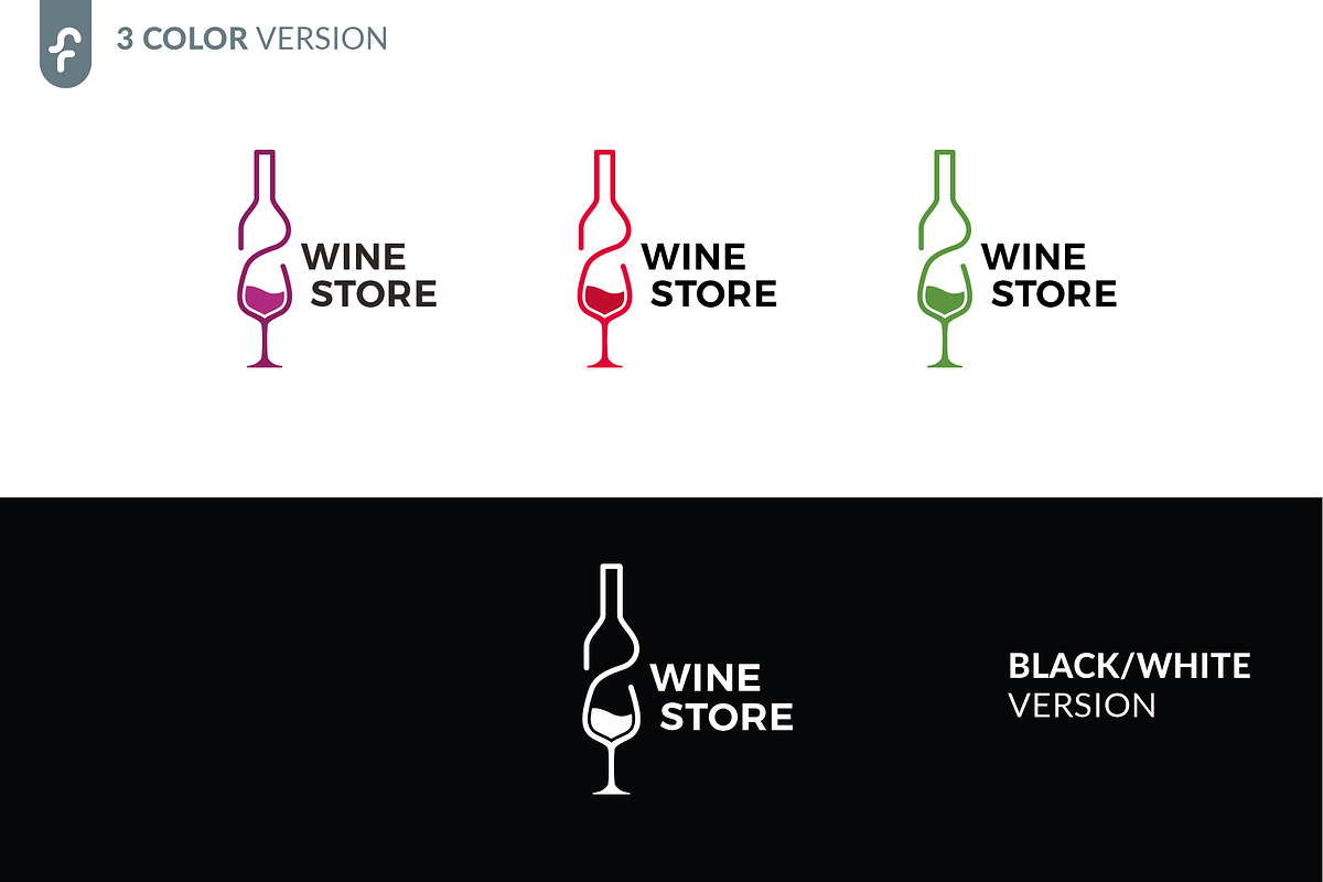 Wine Store Logo, a Templates & Theme by ft.studio