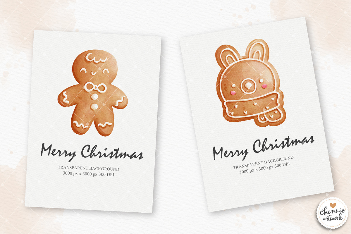 Gingerbread Cookies clipart, an Animal Illustration by Chonnieartwork