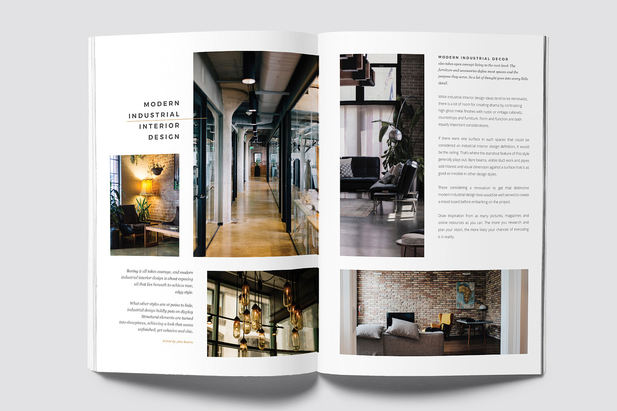 Minimal Interior Magazine, a Magazine Template by rubirubiko