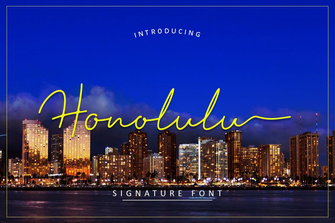 Honolulu, a Script Font by Rhydan Studio