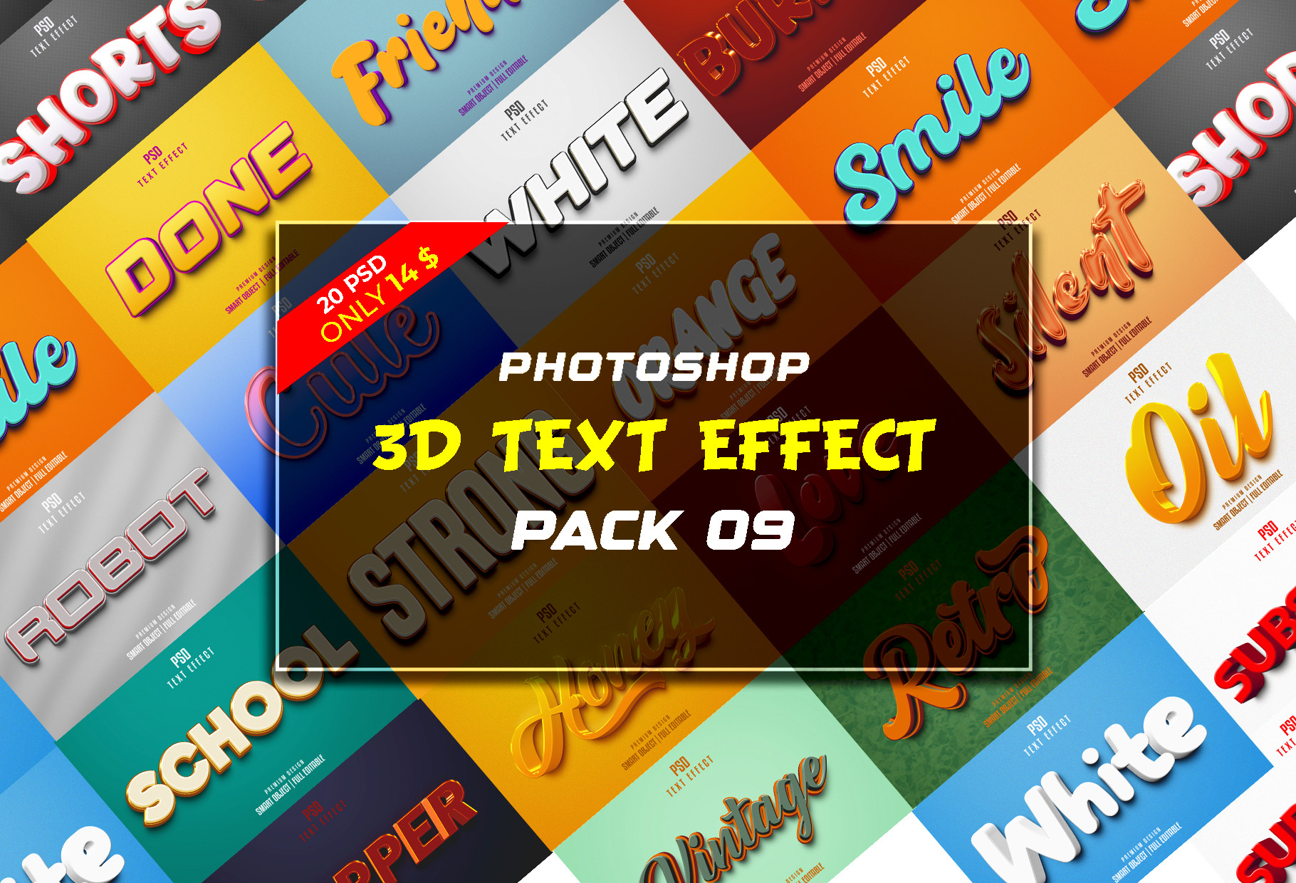 20 Best PSD 3D Text Effect bundle, a Layer Style Add-On by himelgfx