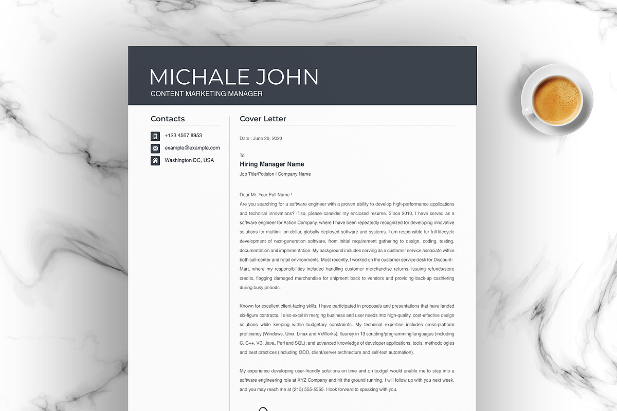 Clean and Simple Resume / CV Design
