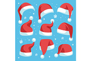 Santa hats. Red christmas santa hat, an Object Graphic by YummyBuum