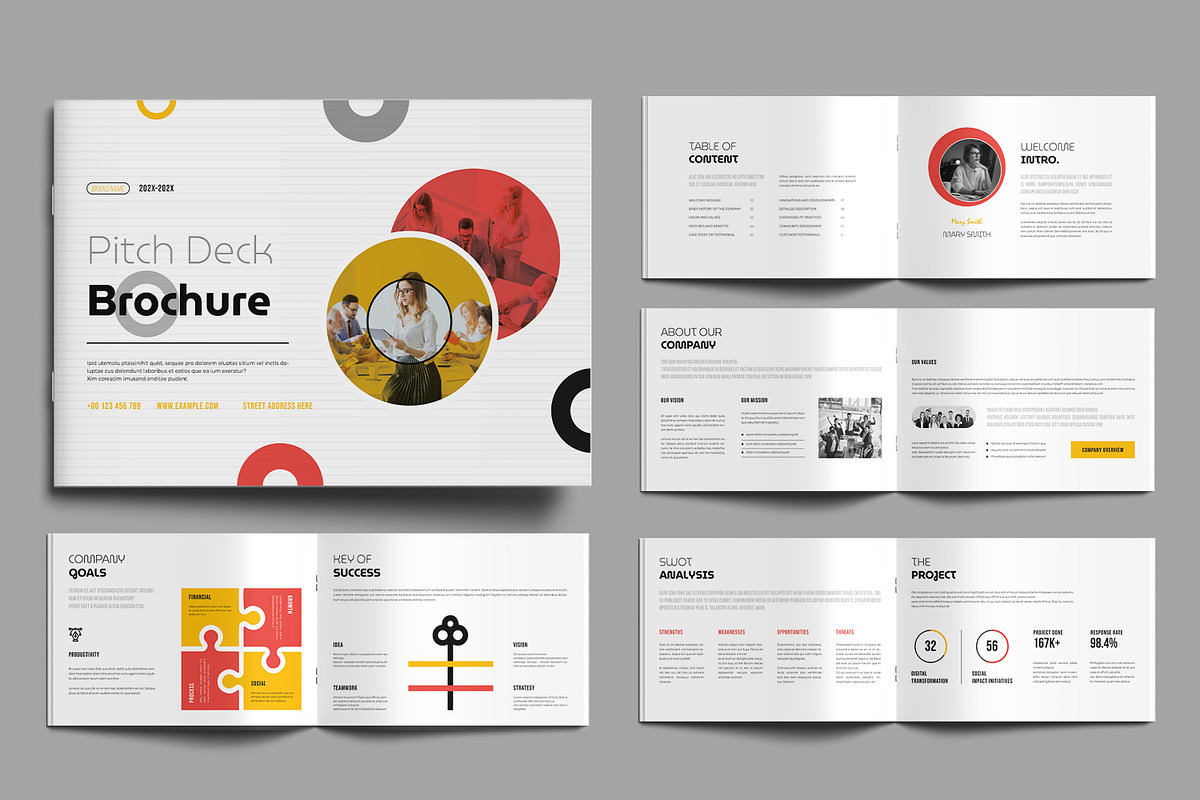 Business Pitch Deck Brochure Layout