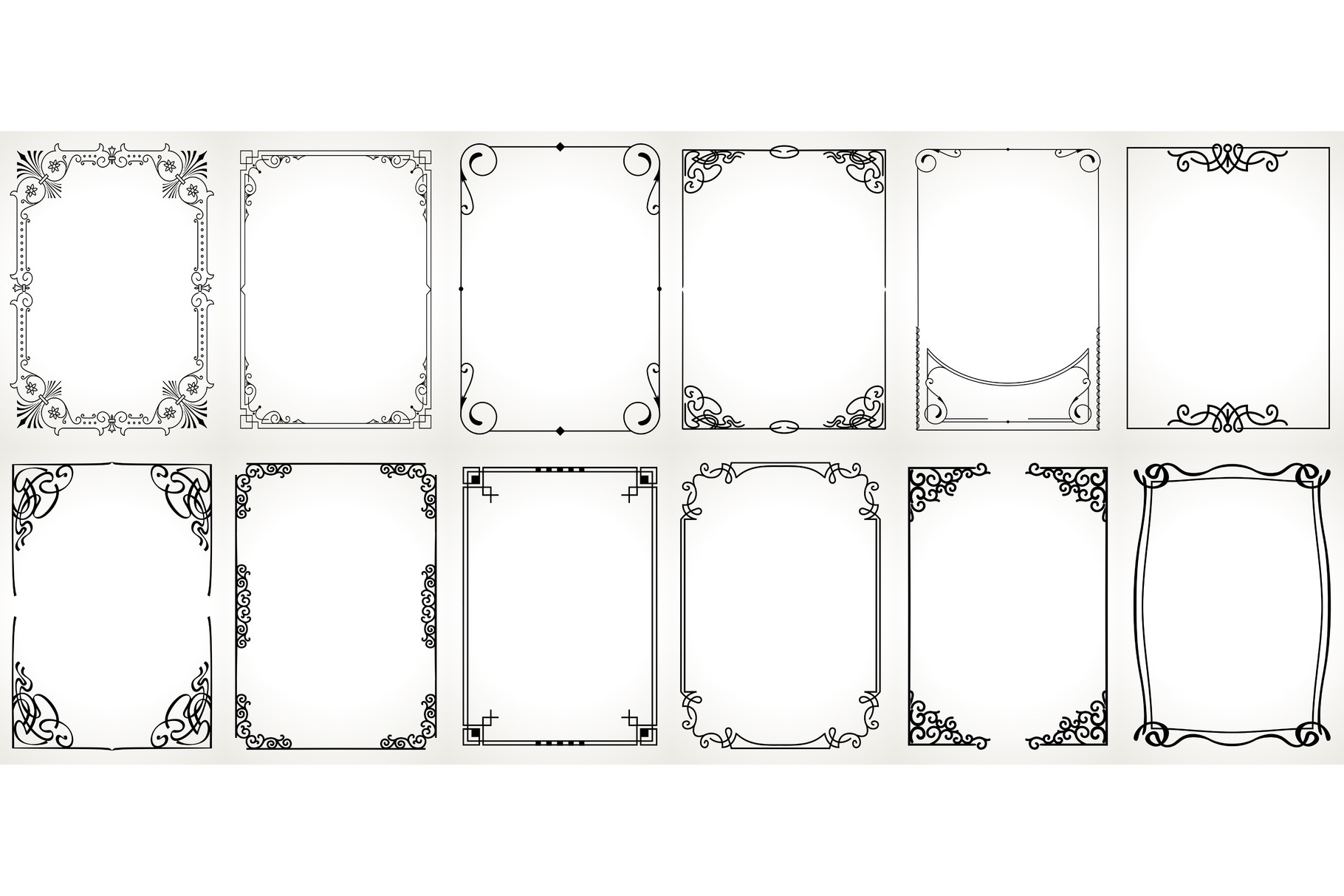 Decorative vintage frames, an Object Graphic by Pgmart | Creative Market