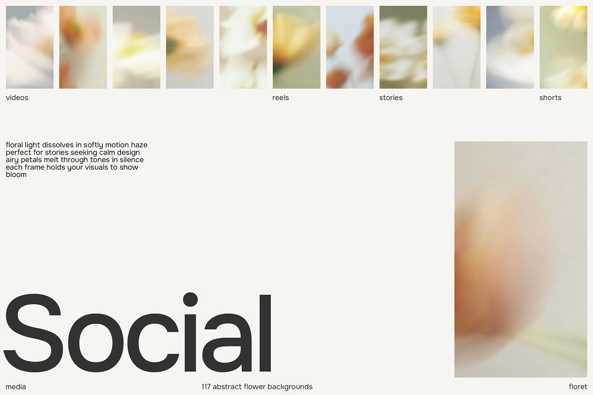 FLORET Blur Flower Backgrounds