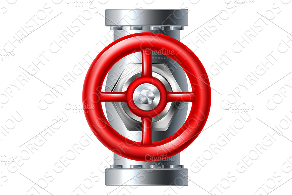 Pipe Wheel Industrial Pipeline Valve, an Illustration by Christos Georghiou