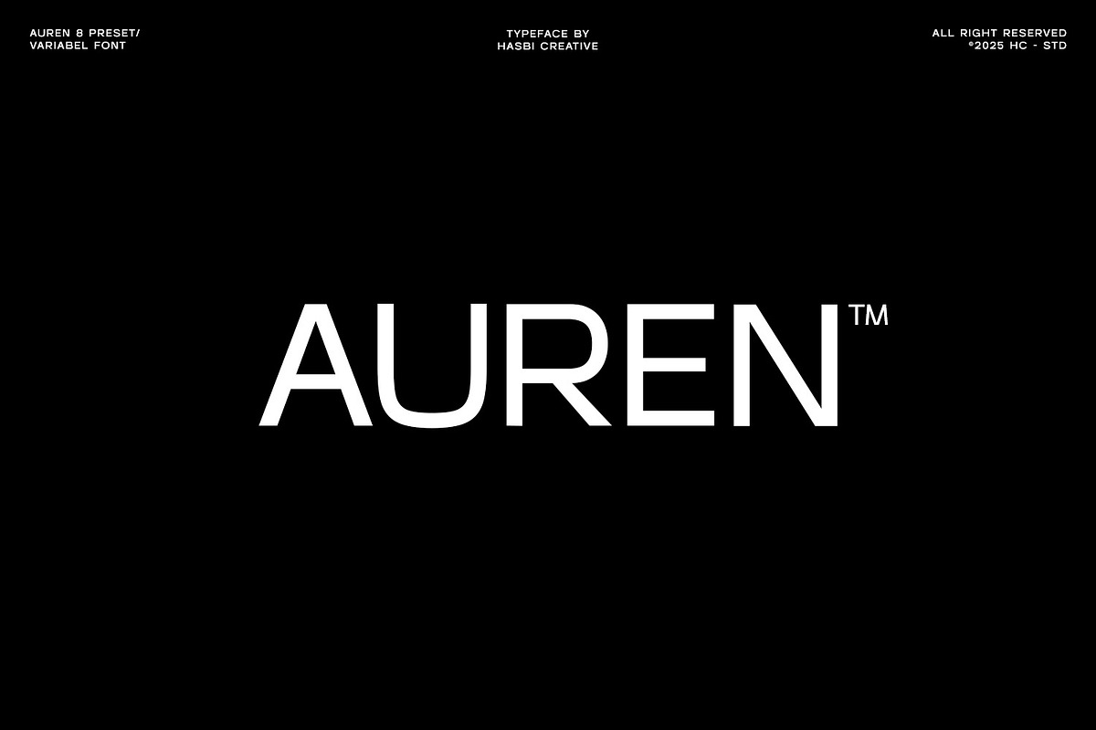AUREN – Modern Variable Font, a Sans Serif Font by Hasbi Creative