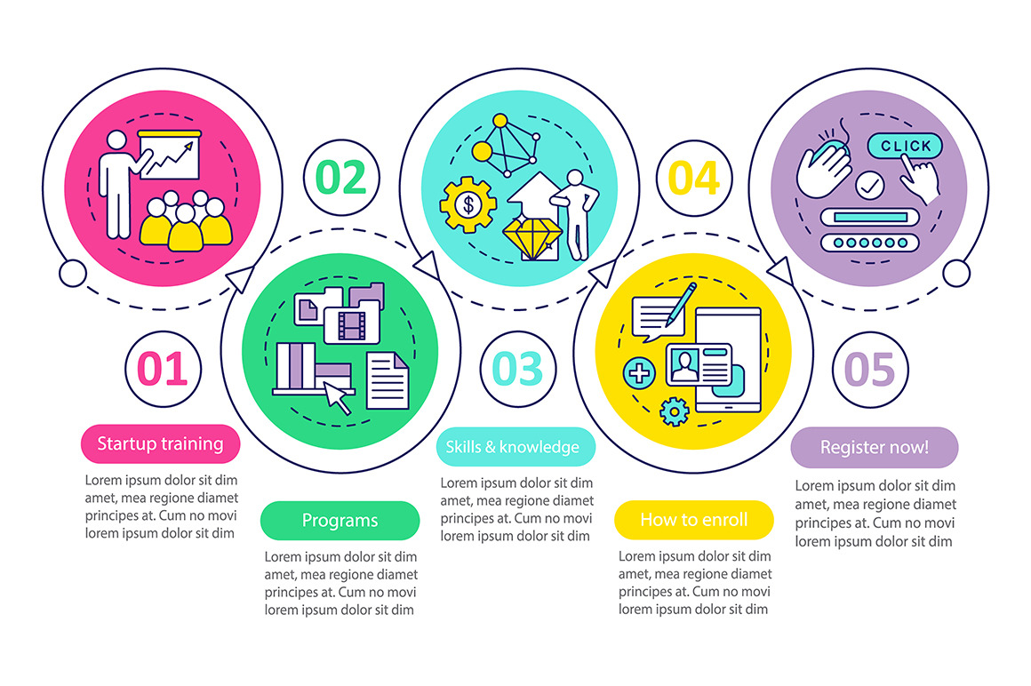 Startup education vector infographic, a Templates & Theme by bsd studio