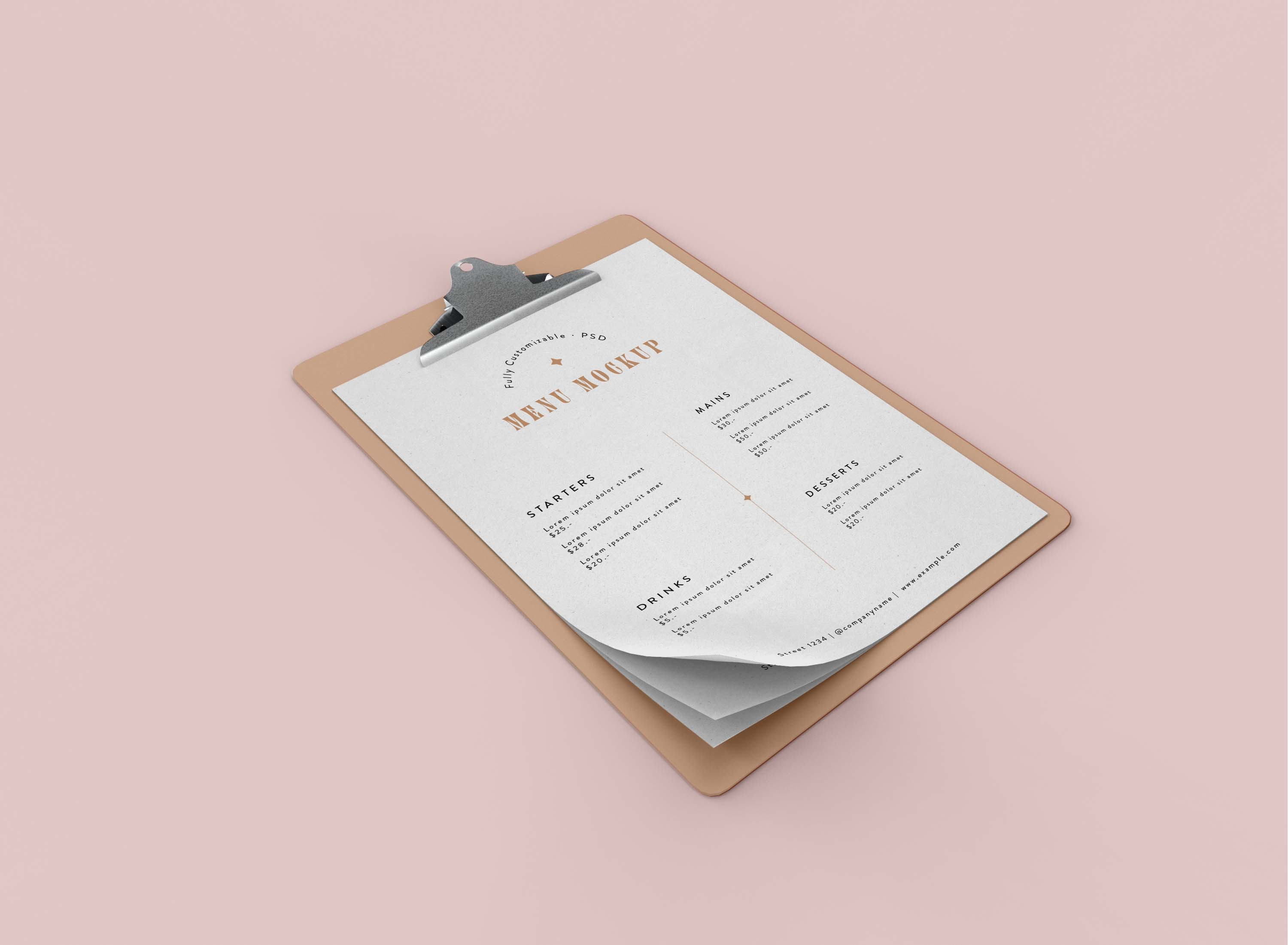 Menu Mockup, a Print Template by Mego-studio