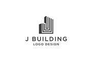 J Building Logo Design, a Branding & Logo Template by FransiskaDesign