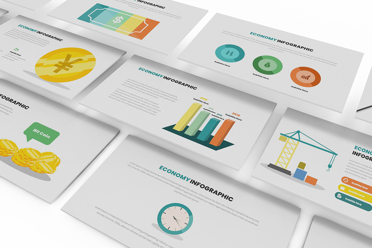 Economy Infographic Powerpoint, a Presentation Template by Formatika Studio