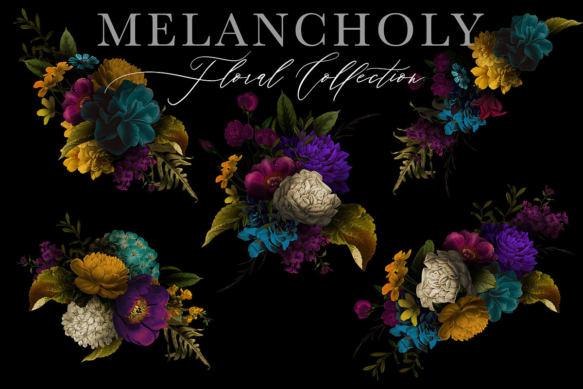 Melancholy Floral Collection, an Illustration by Eclectic Anthology