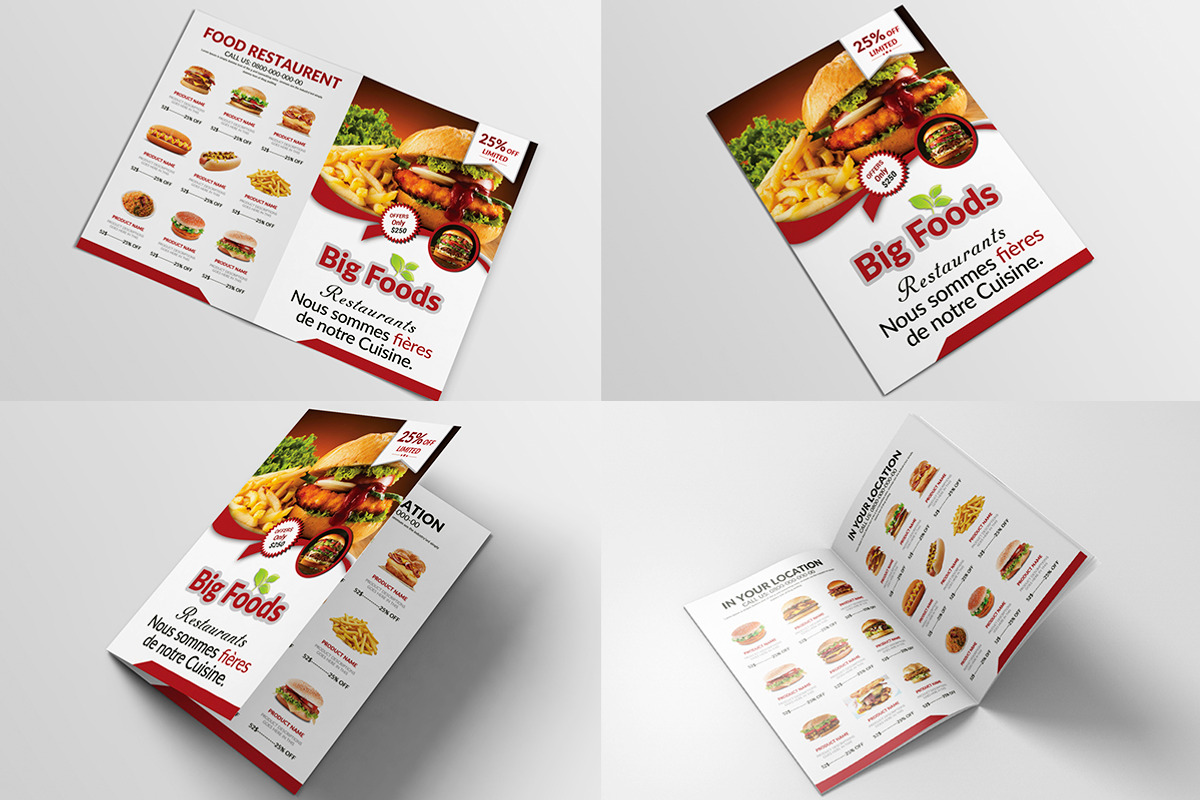 Food Menu Big Bundle, a Flyer Template by AfzaalGraphics
