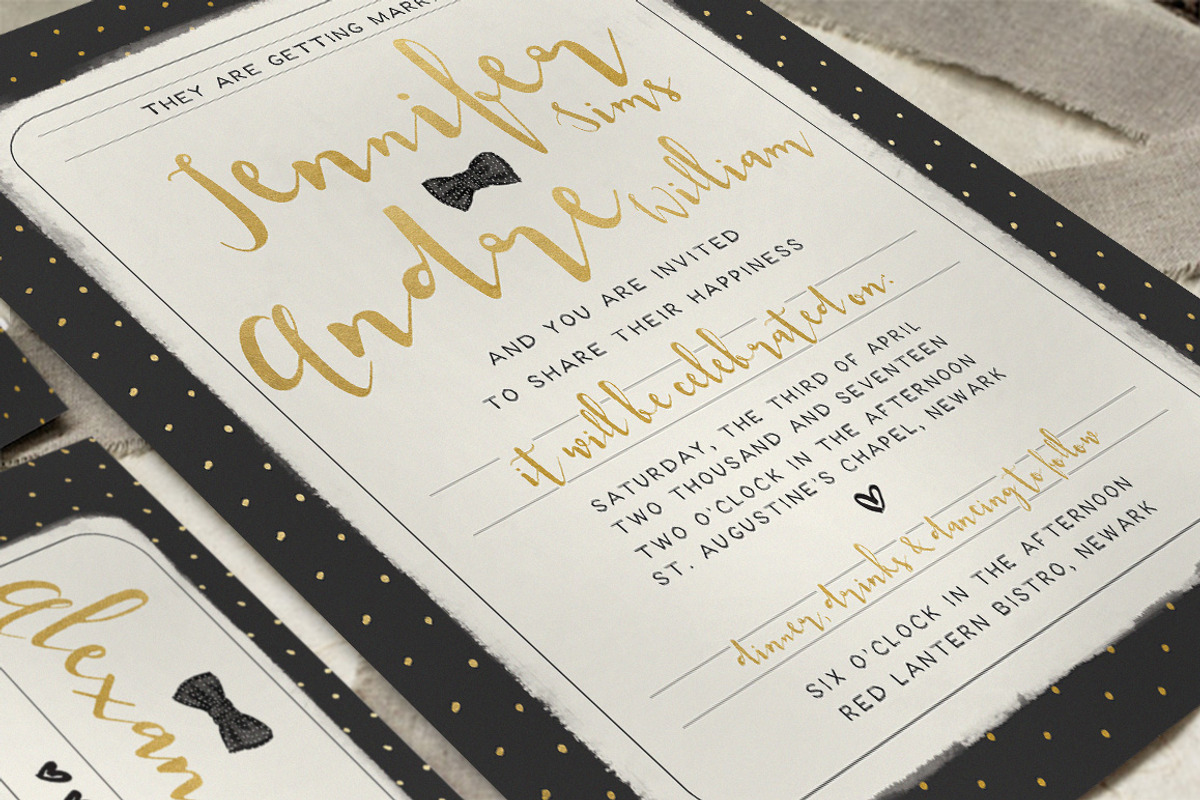 Sweet Polka Dots Wedding Suite, an Invitation Template by ...
