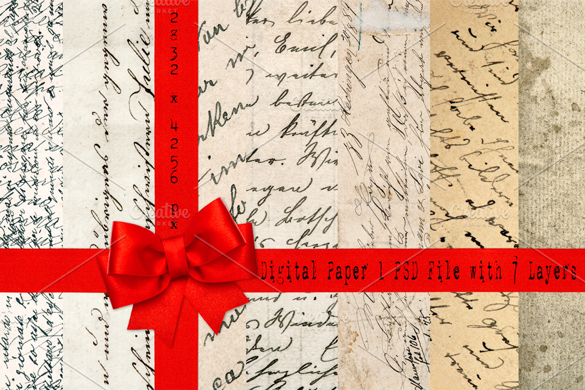 Handwritten scripts paper textures, a Texture Graphic by LiliGraphie