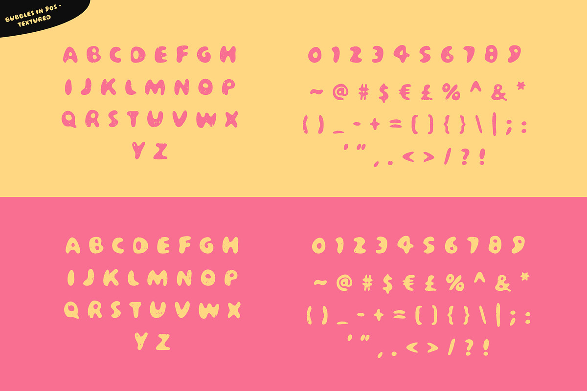 Bubbles in 90s - Nostalgic Font