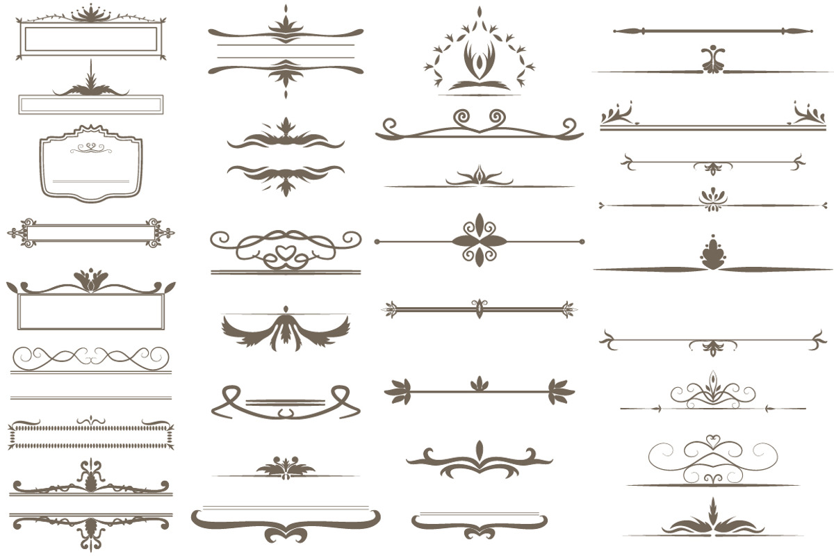 Calligraphic design elements, a Graphic by lycka