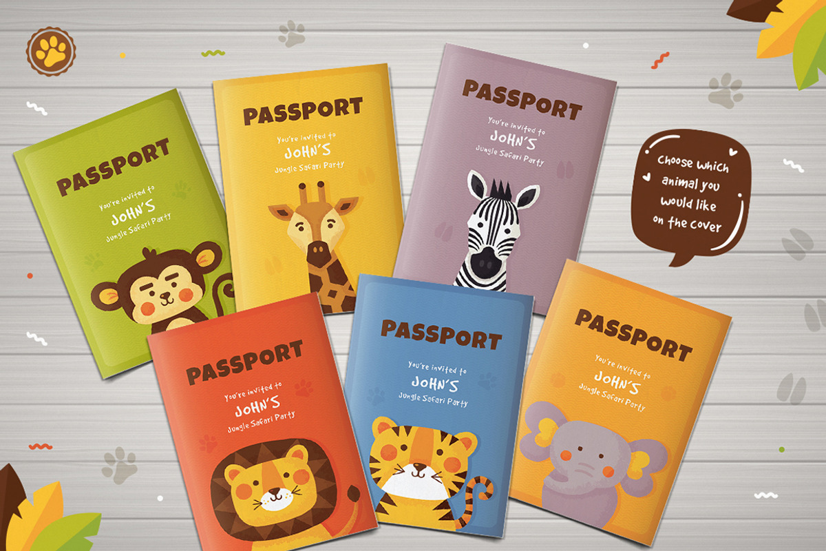 Safari Passport Birthday Invitation, an Invitation Template by Vynetta