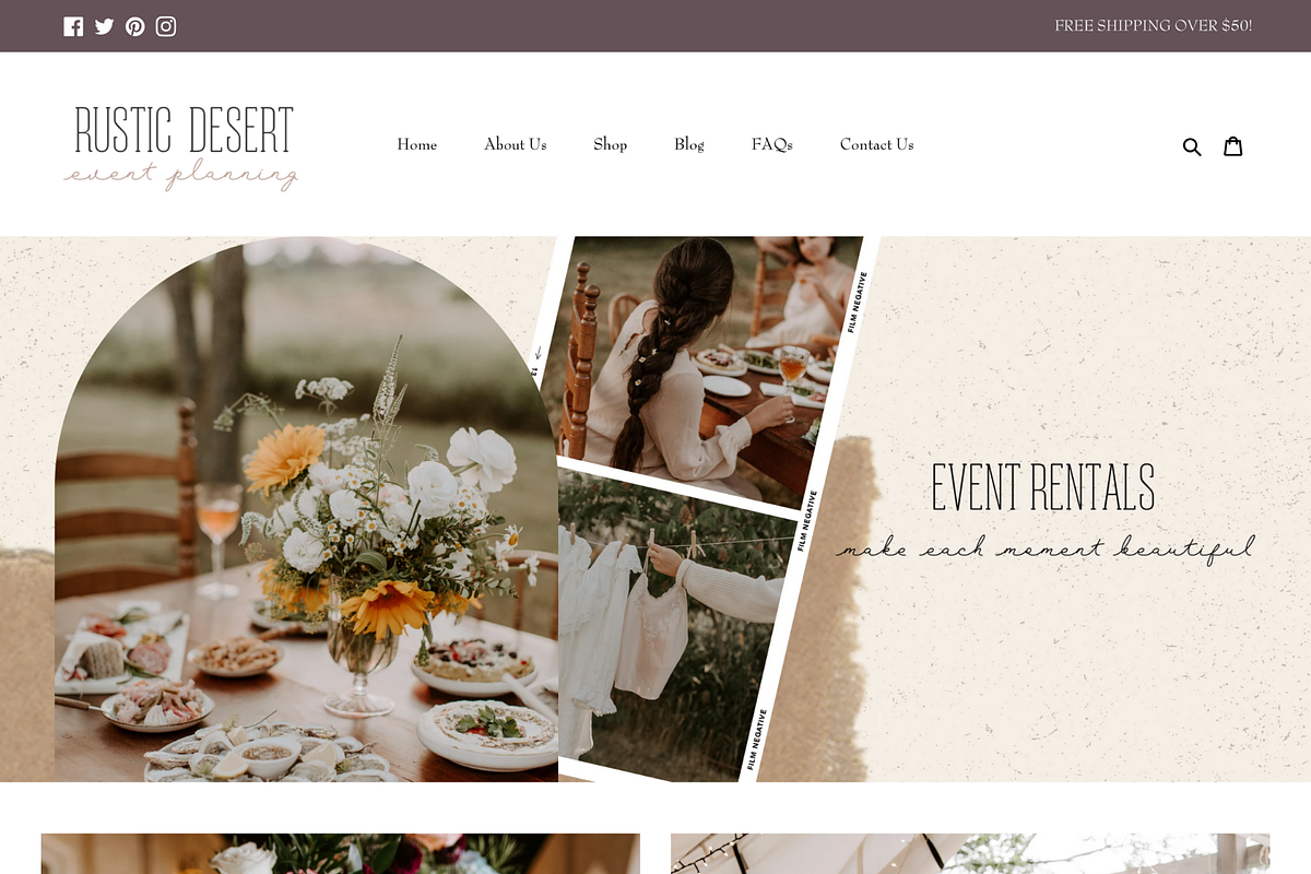Feminine Shopify Theme | Rustic, a Templates & Theme by Easy Website Themes
